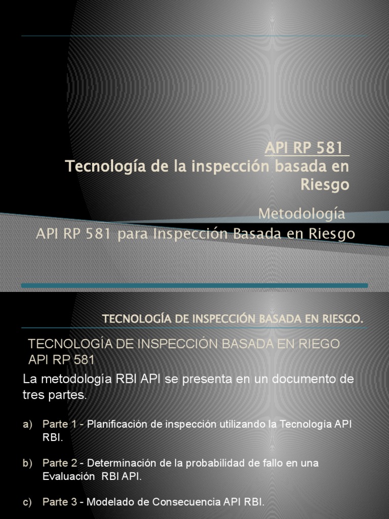 Inspección Basada en Riesgo API RP 581 | PDF | Probabilidad ...