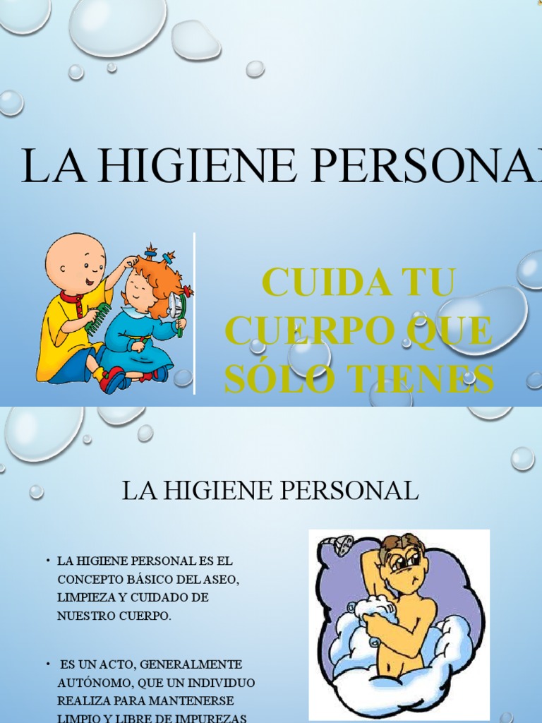 La Higiene Personal | PDF | Higiene | Especialidades Medicas