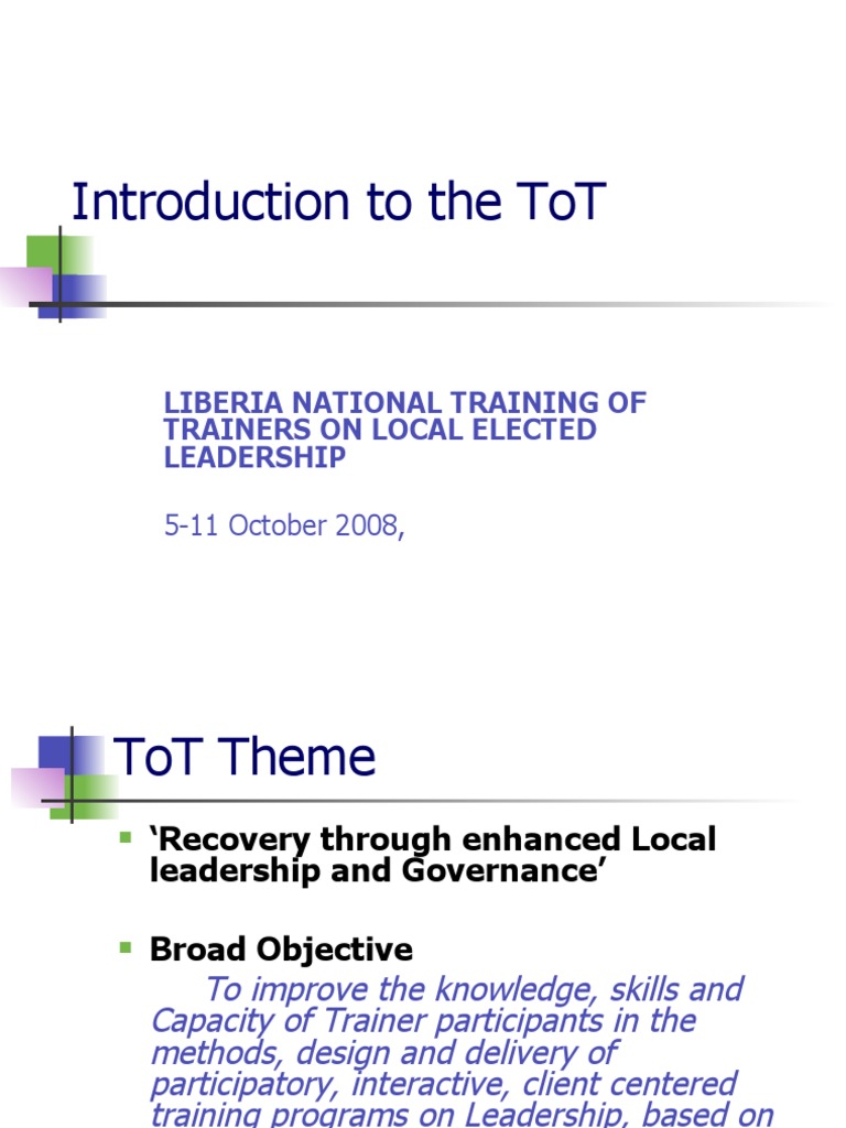 Oct 6 - Day 1 - Introduction To The ToT | PDF