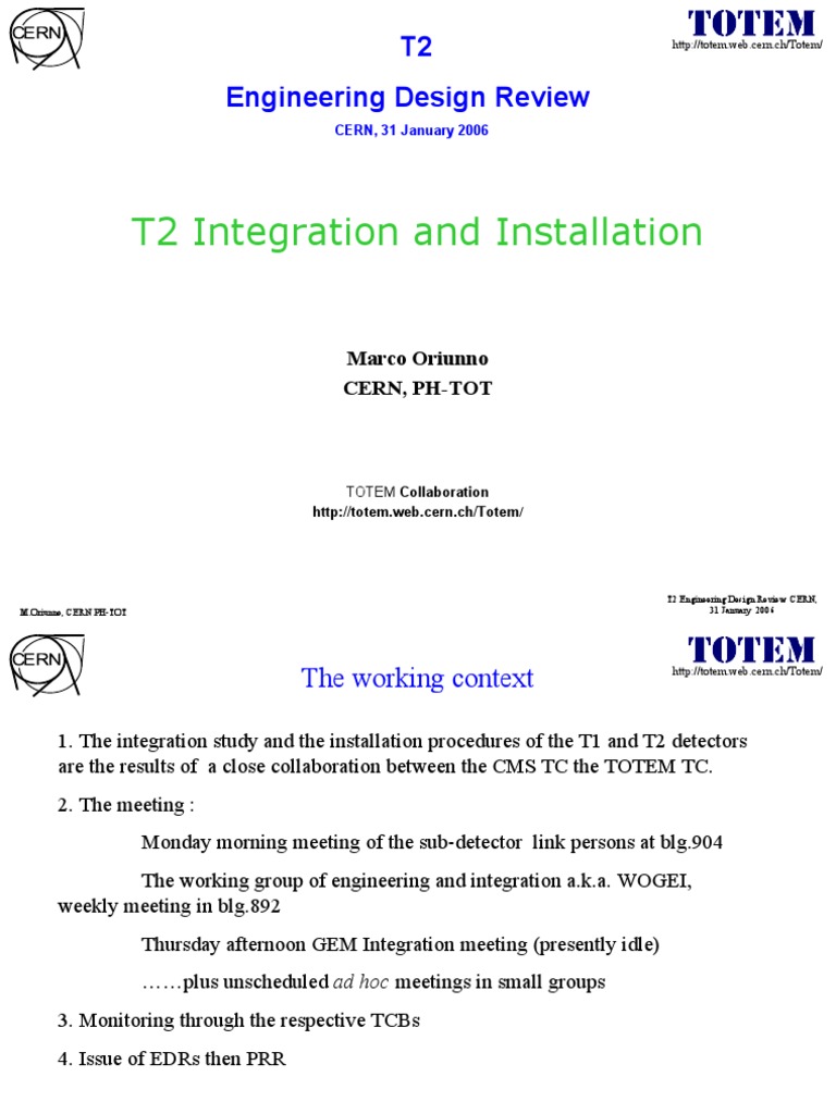 T2 Integration and Installation: T2 Engineering Design Review | PDF