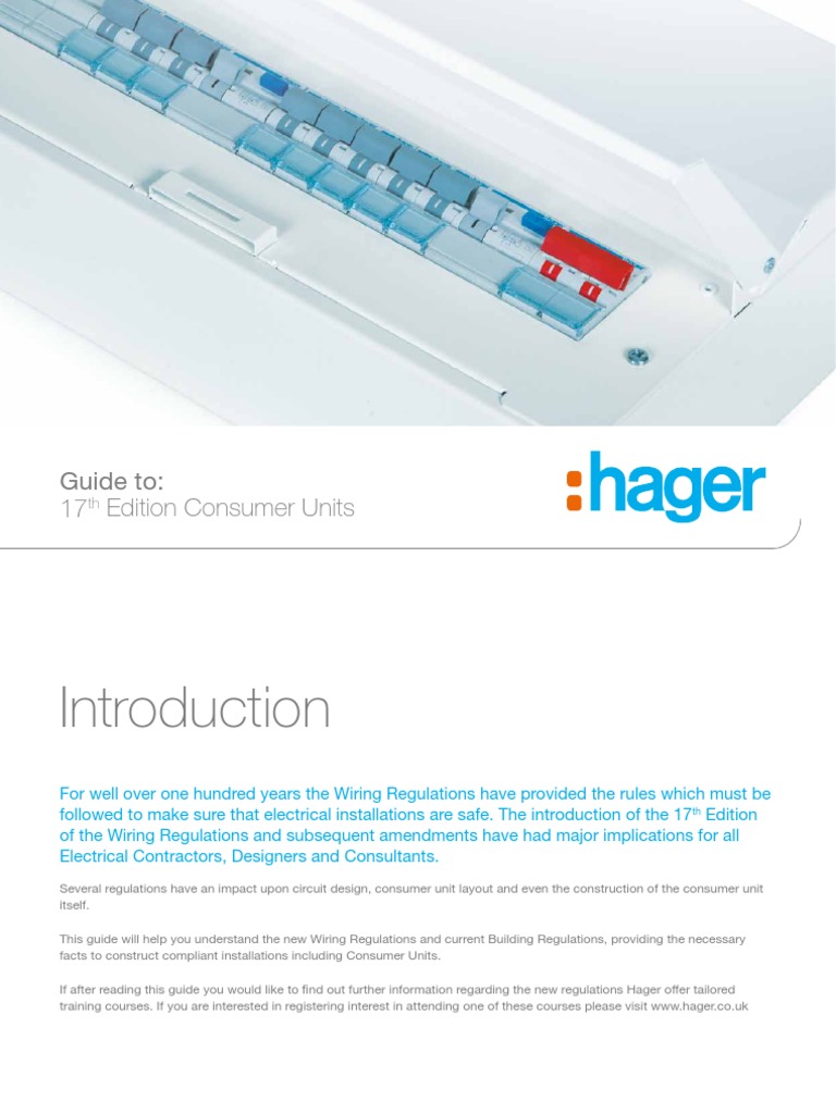 17th Edition Consumer Unit Guidelines | PDF | Electrical Components | Wire
