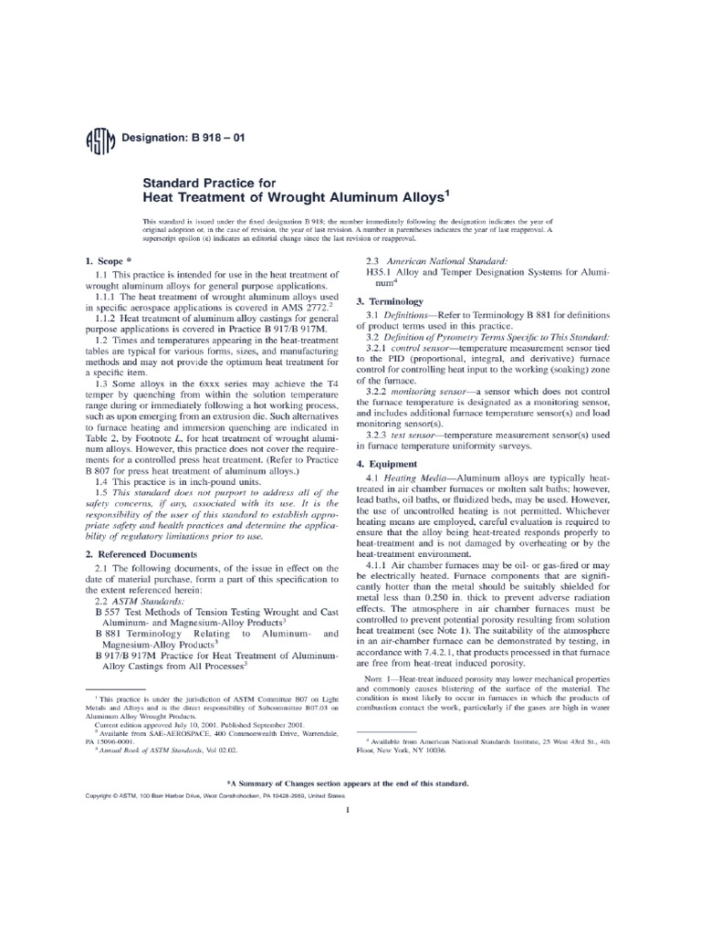 Astm B918 | PDF