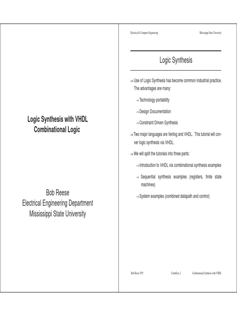 VHDL Comp | PDF | Vhdl | Logic Synthesis