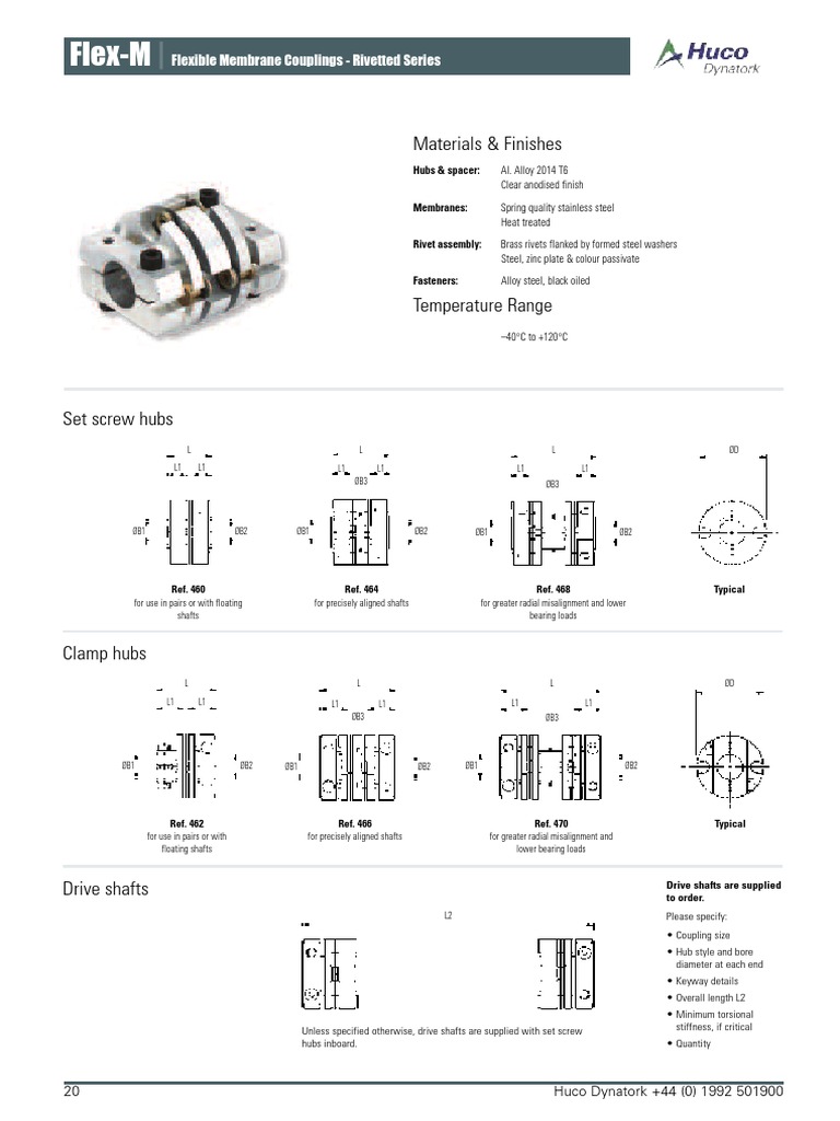 Huco Flex-M Couplings | PDF | Mechanical Engineering | Manufactured Goods