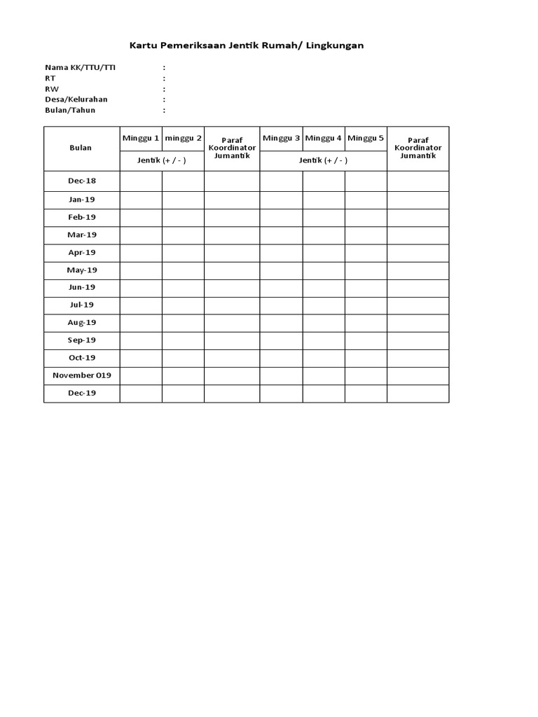Format Jumantik | PDF