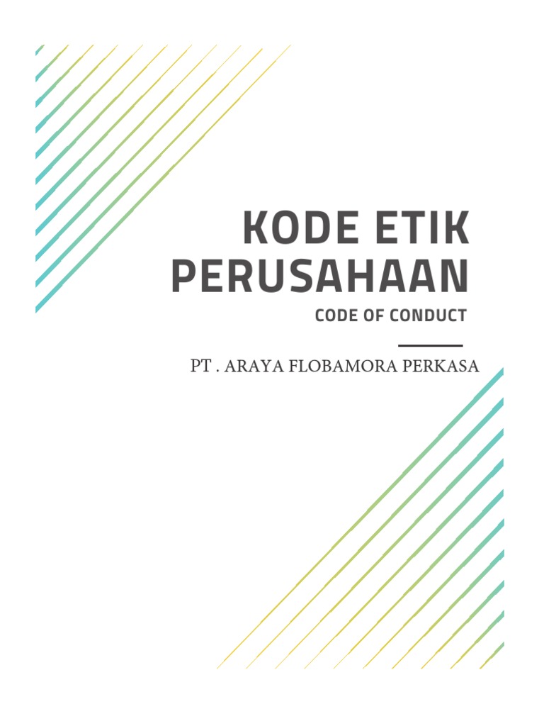 Kode Etik Perusahaan | PDF