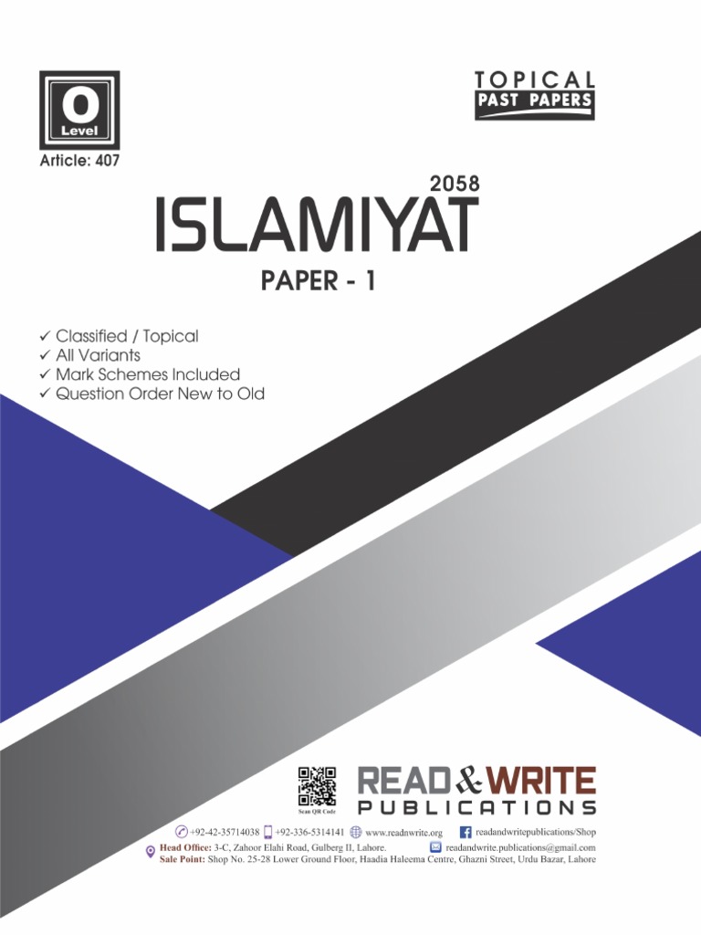 Islamiyat O Level Paper 1 Topical Past P | PDF | Tawhid | Prophets And ...