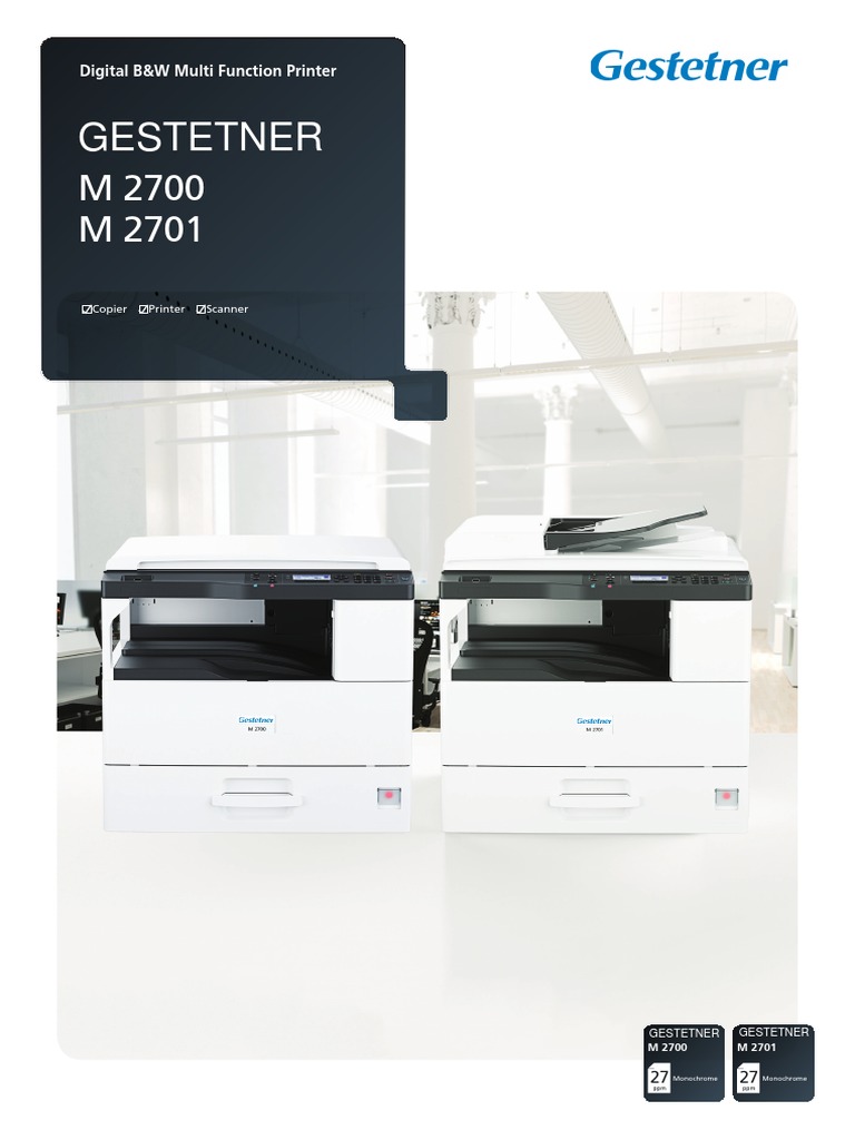 Gestetner: Digital B&W Multi Function Printer | PDF | Image Scanner ...