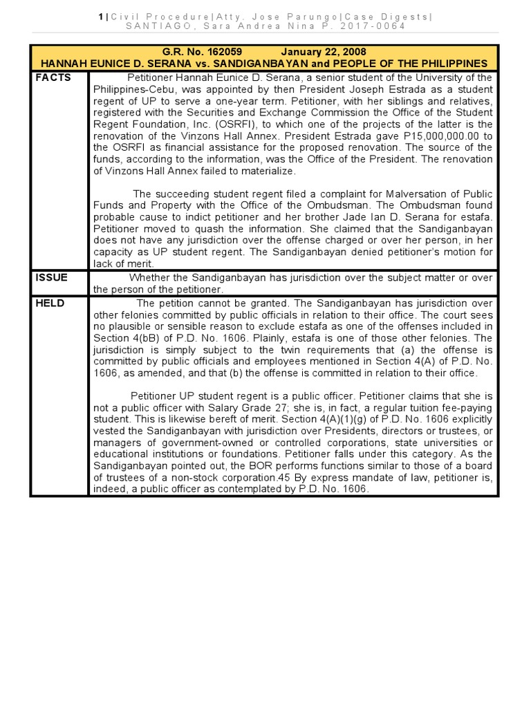 Case Digest CivPro | PDF | Jurisdiction | Appeal