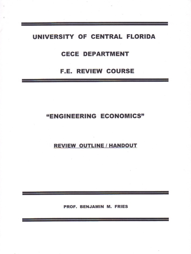 FE Engineering Economics Review | PDF
