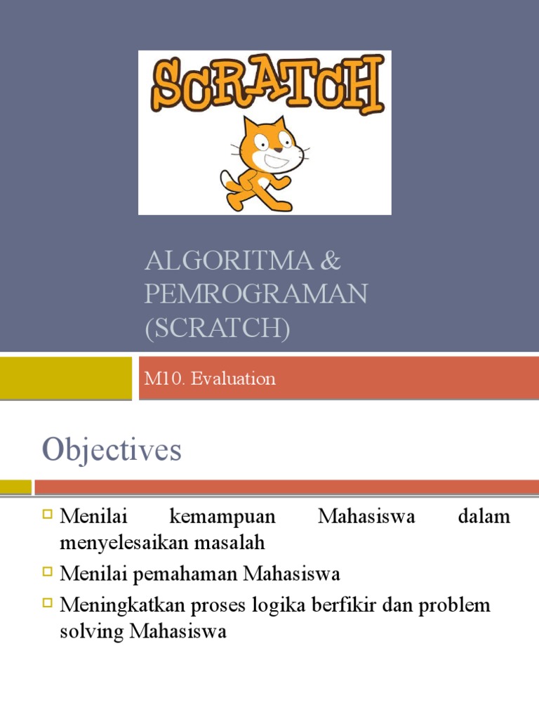 M10. Evaluation Algoritma Pemrograman Scratch | PDF | Metode & Bahan Ajar