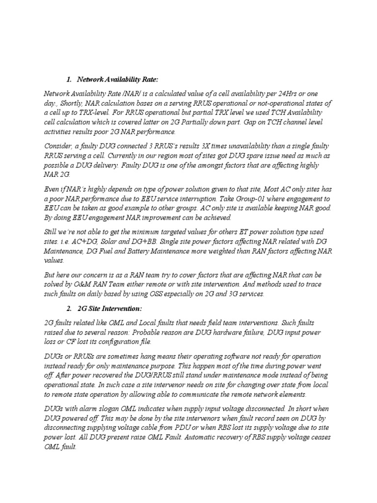 6 Months RAN Activity | PDF | Electronics | Information And ...