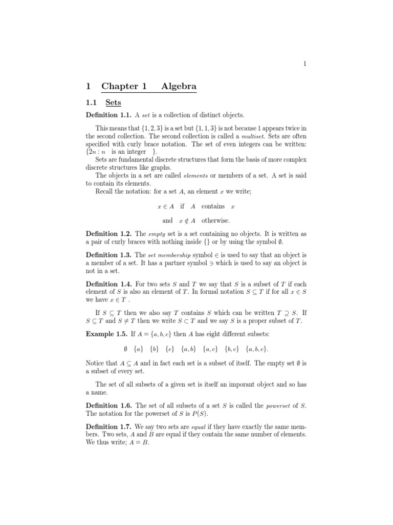 Notes On Sets | PDF | Empty Set | Set (Mathematics)