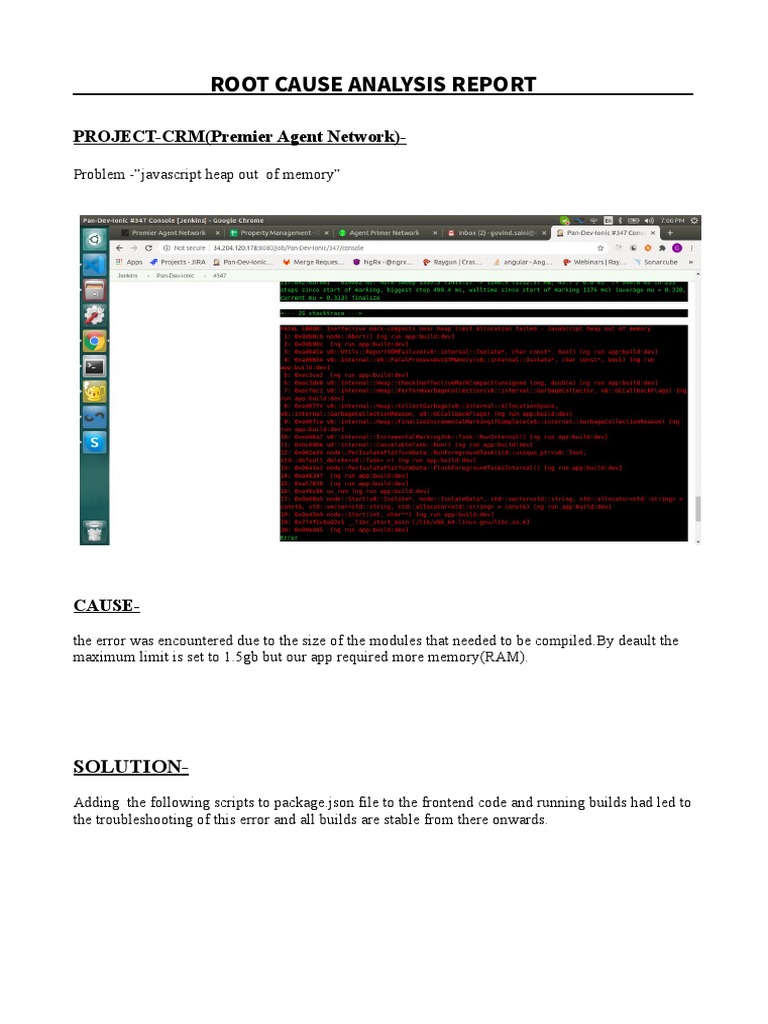 Root Cause Analysis Report Project CRM P | PDF