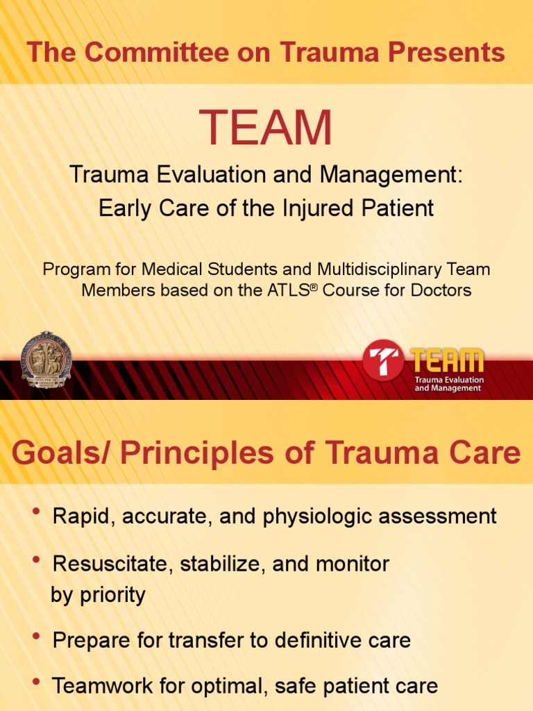 TEAM Slides - 3rd Edition | PDF | Major Trauma | Cardiopulmonary ...