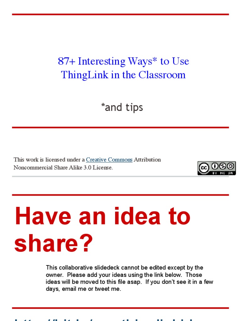 87+ Creative Classroom Uses for ThingLink | PDF | Infographics | Tag ...