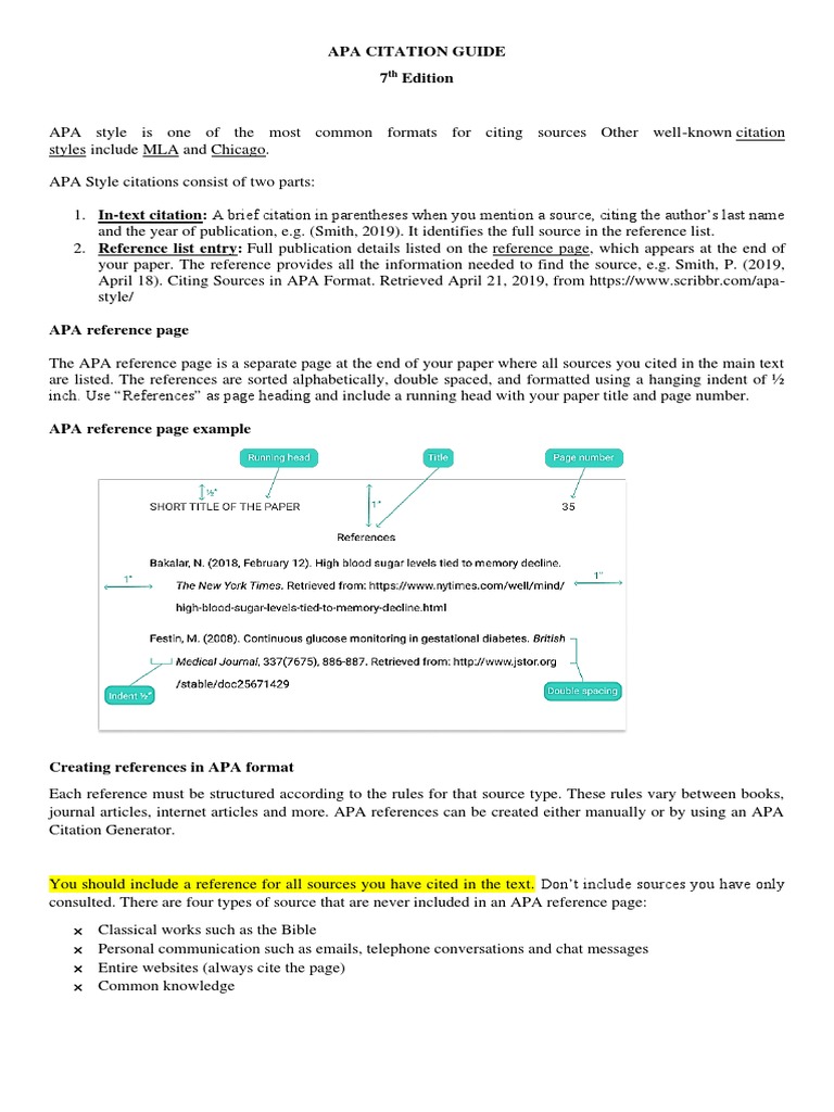 Apa Citation Guide Edition PDF Apa Style Digital Object, 45% OFF
