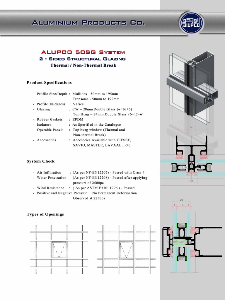 ALUPCO 50SG System 2 Sided | PDF