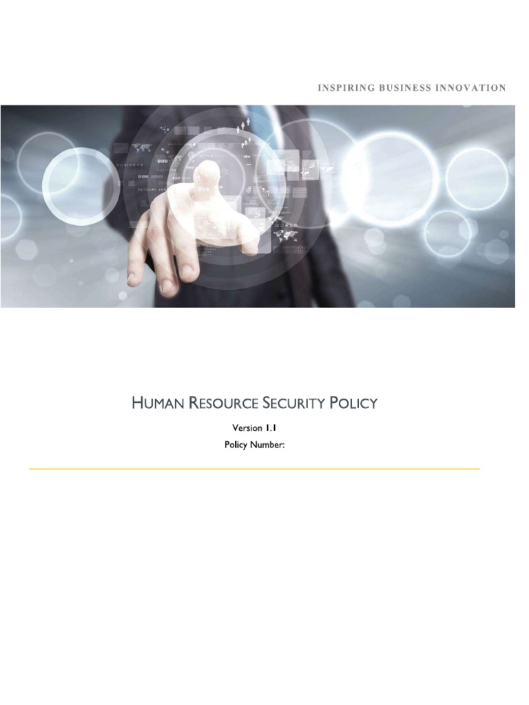 HR Security Policy | PDF