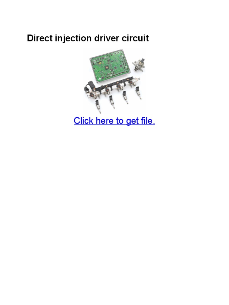 Direct Injection Driver Circuit | PDF | Fuel Injection | Diesel Engine