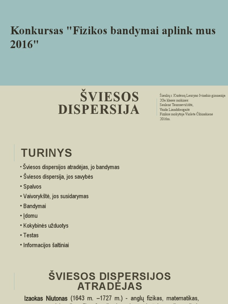 10-Šviesos Dispersija | PDF
