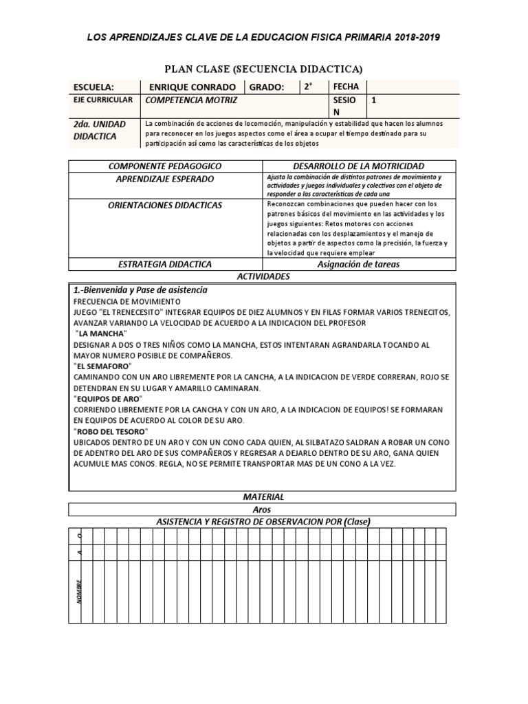 Planes Clase De Primaria Segundo Grado 2da Unidad Didactica Pdf