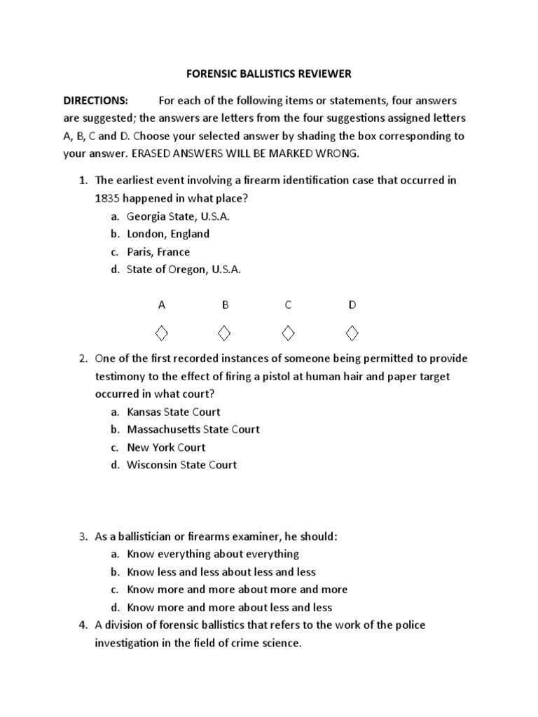 Forensic Ballistics Reviewer | PDF | Gun Barrel | Bullet