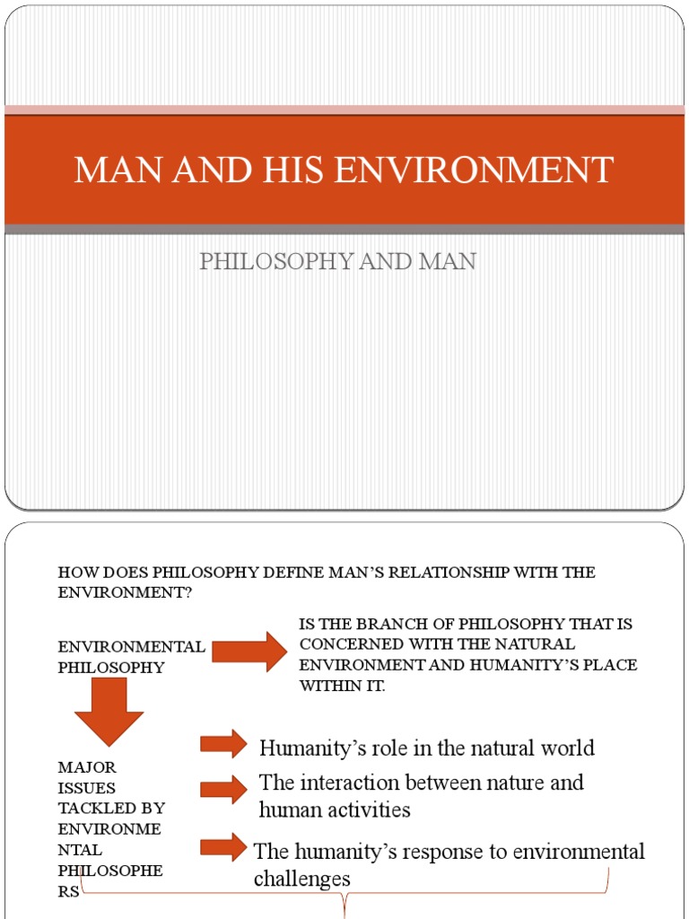 Man and His Environment | PDF | Environmentalism | Human Impact On The ...