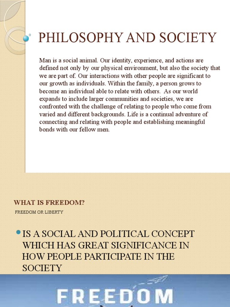 Philosophy and Society | PDF | Liberty | Free Will