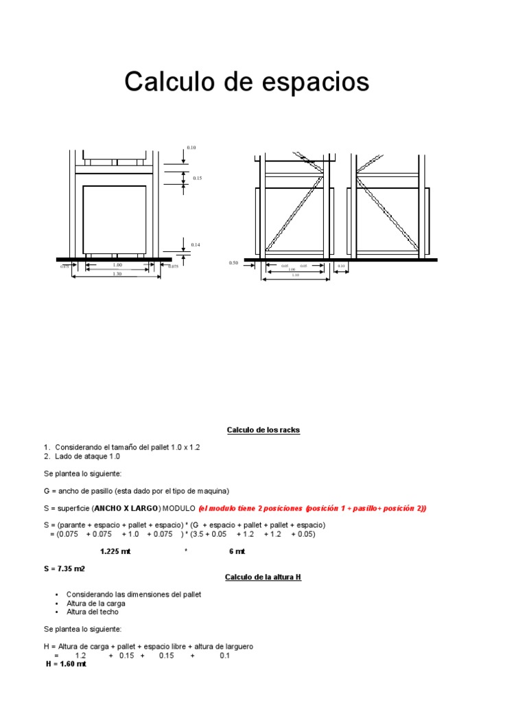 2calculo y Dimensionamiento de Los Racks | PDF