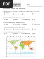 Global Geography Worksheets 4 Latitude | PDF | Latitude | Equator
