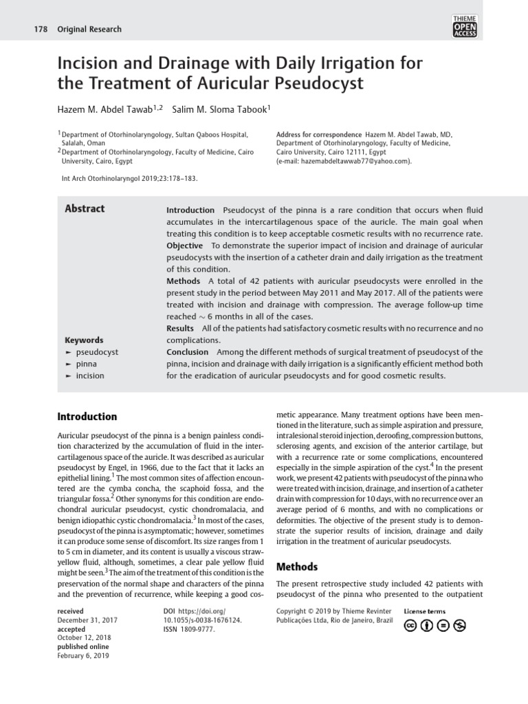 1 Insisi Drainase 2019 | PDF | Ear | Medical Specialties