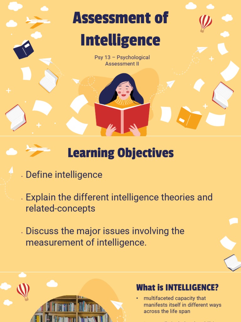 Assessment of Intelligence: Psy 13 - Psychological Assessment II | PDF | Educational Psychology ...