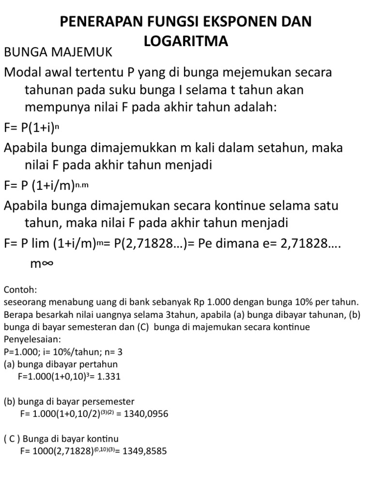 Fungsi Komponen Dan Logaritma | PDF