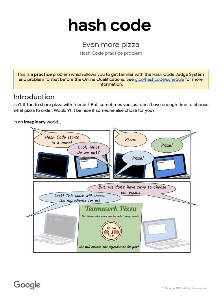 Practice Hash Code | PDF | Pizza | Computer Data