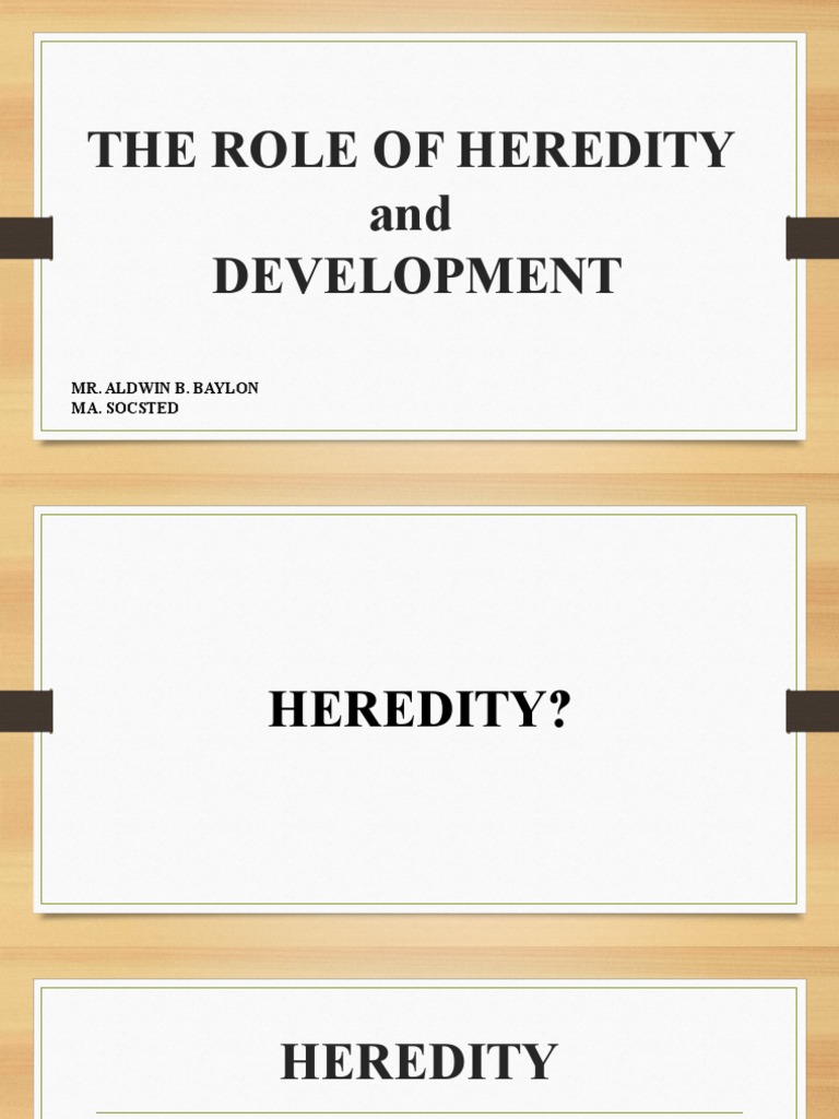 The Role of Heridity | PDF | Heredity | Intelligence Quotient
