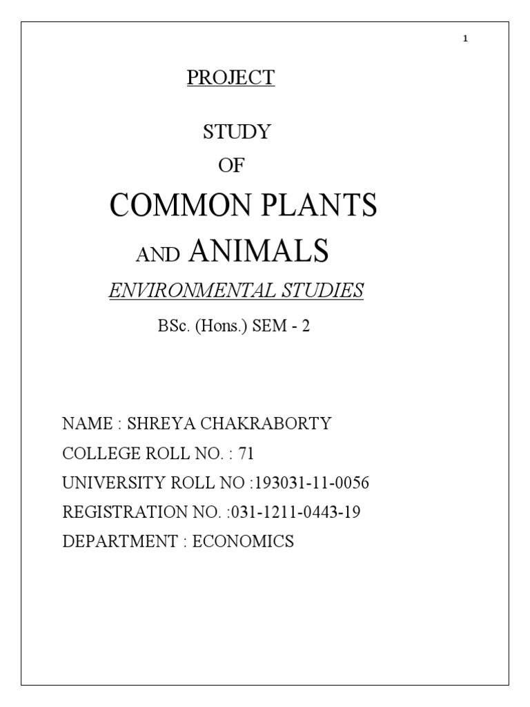 Envs Project Final | PDF | Sexual Reproduction | Biology