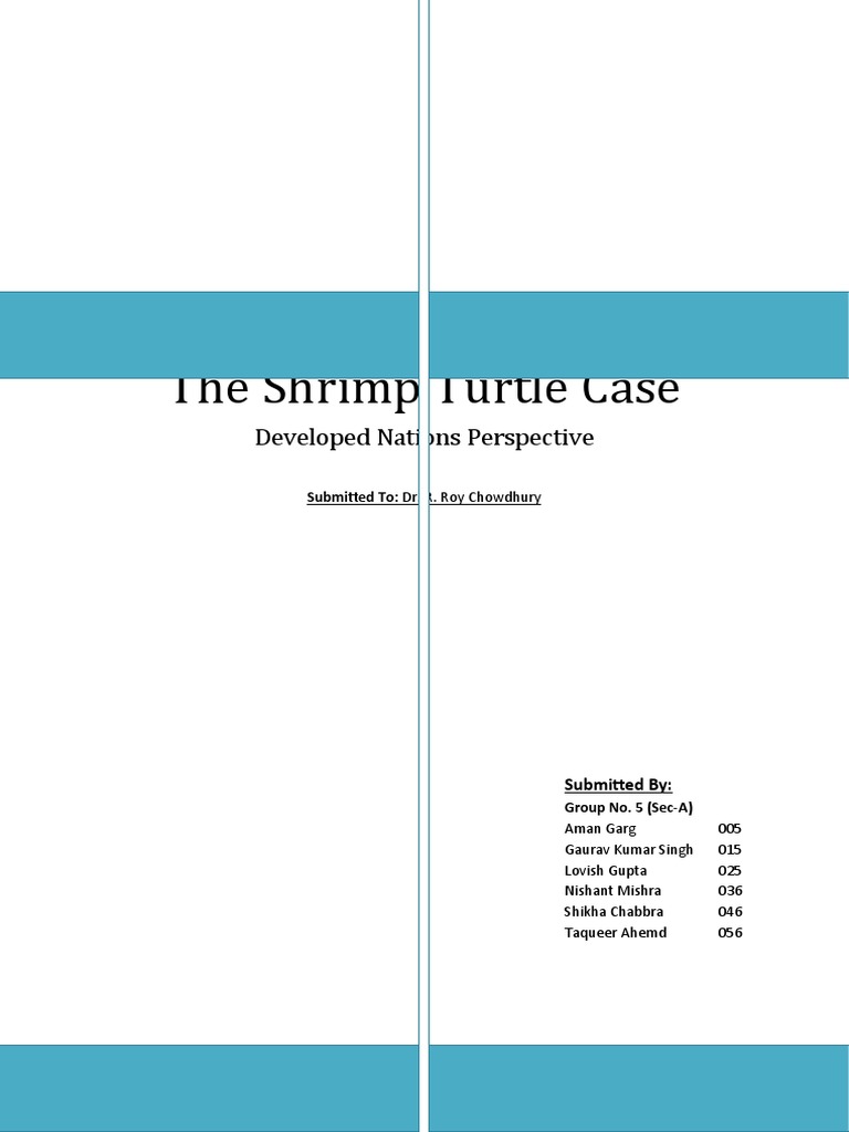 The Shrimp Turtle Case: Developed Nations Perspective | PDF | North ...
