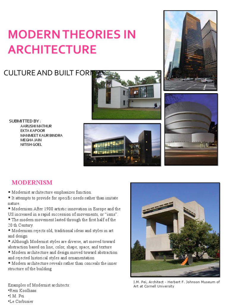 Modern Theories in Architecture: Culture and Built Form | PDF ...