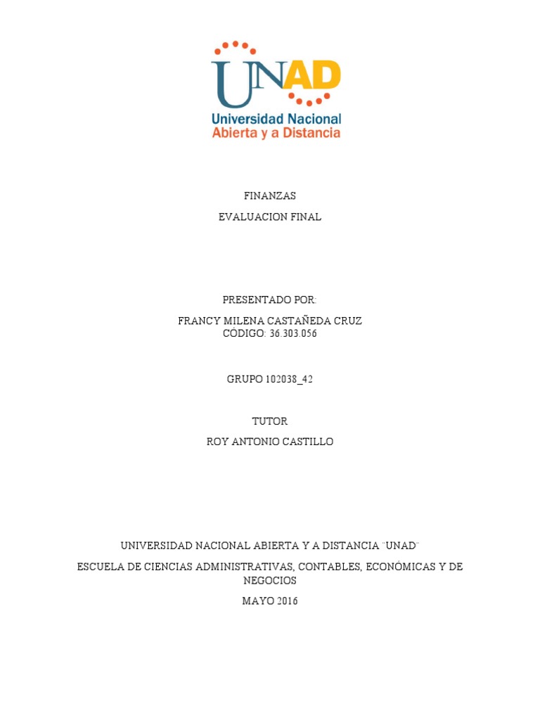 Francy Milena Castañeda Cruz Evaluacion Final | PDF | Compartir ...