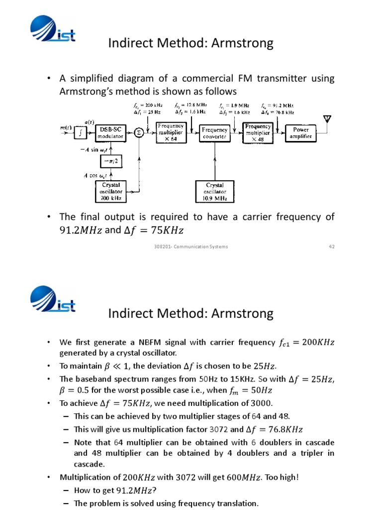 Indirect Method: Armstrong | PDF | Frequency Modulation ...
