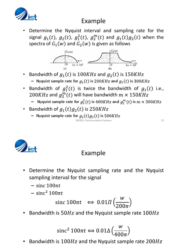 Lecture No 35 Pdf Sampling Signal Processing Bandwidth Signal Processing 