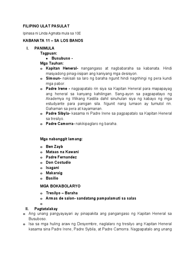 El FILI - Kabanata 11 | PDF