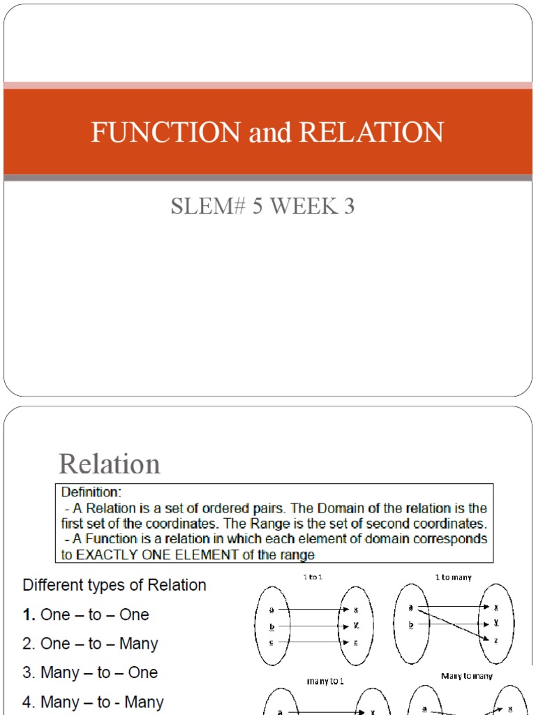 Lesson 2 FUNCTION and RELATION | PDF