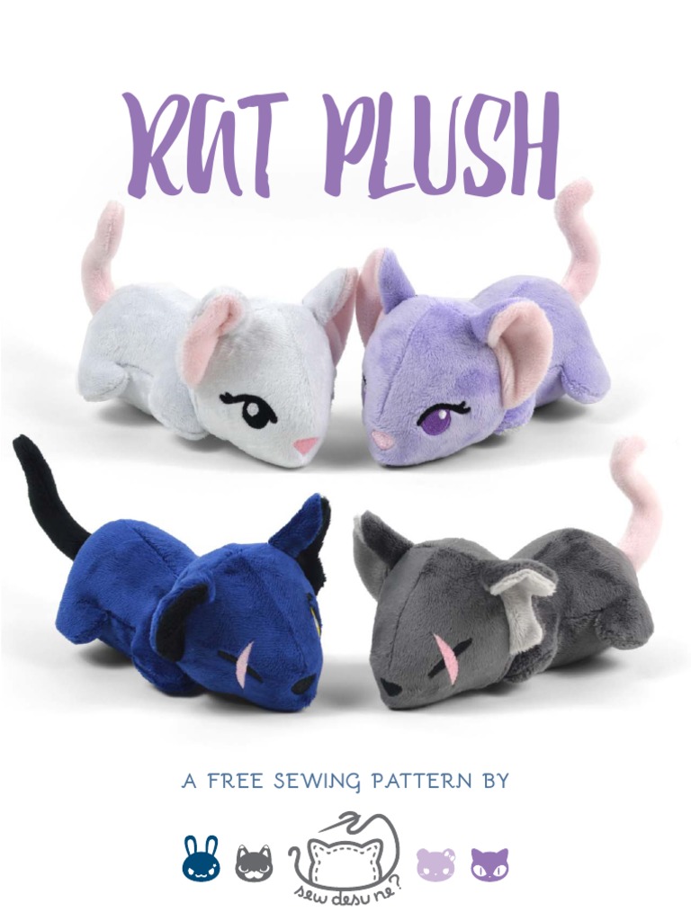 Rat Plush Sewing Pattern | PDF | Sewing | Appliqué
