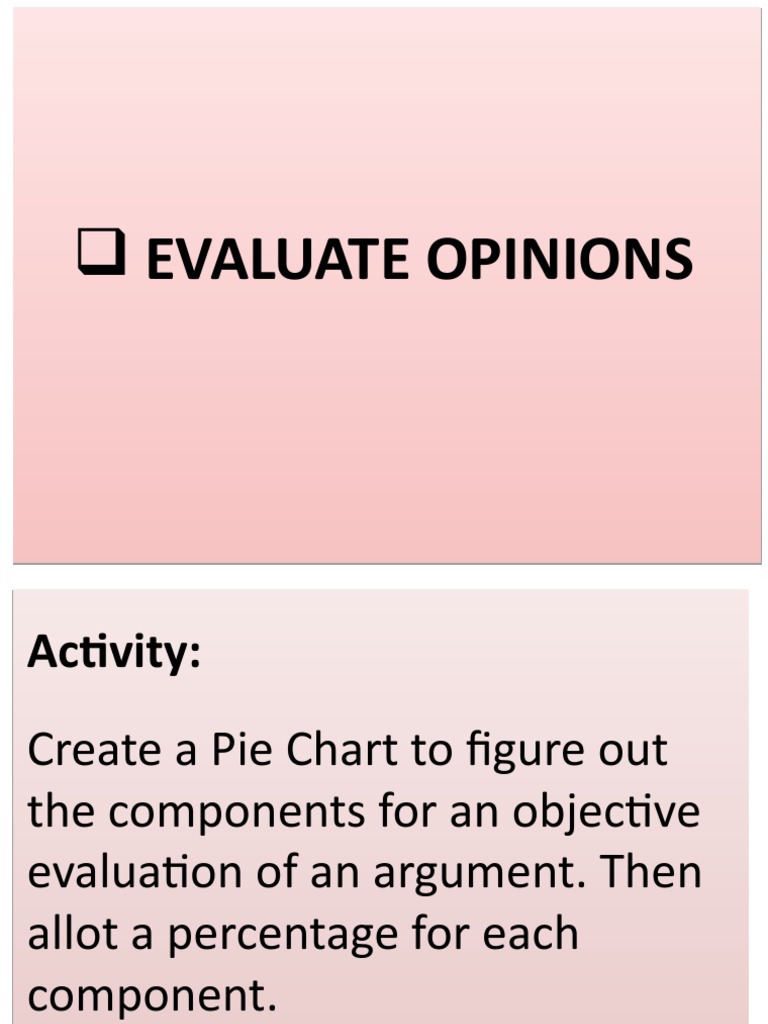 Evaluate Opinions | PDF