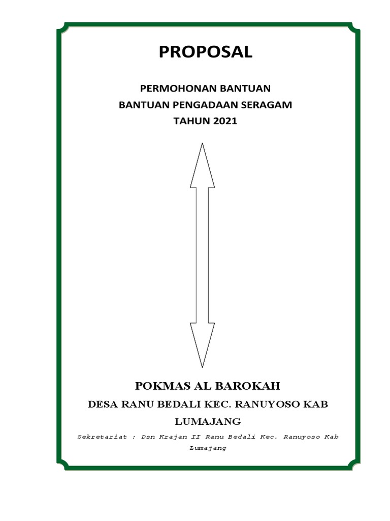 Proposal Pengadaan Seragam Pokmas 2021 | PDF