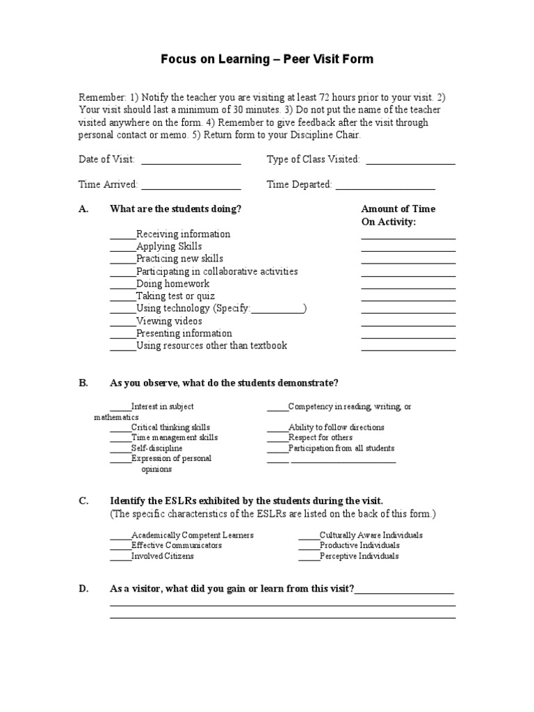 Sample Evidence Forms | PDF | Educational Assessment | Teachers