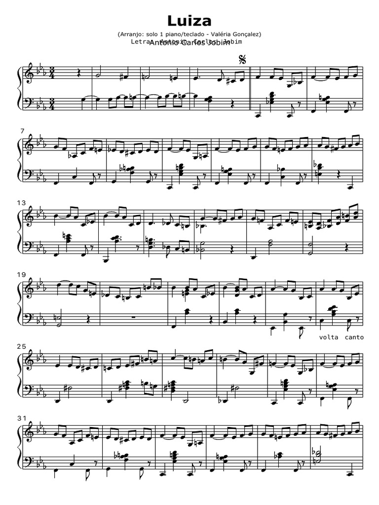 Luiza - Tom Jobim | PDF