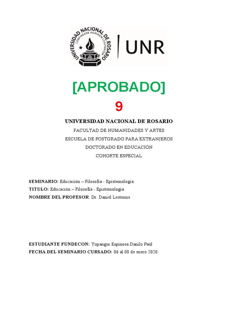 Tarea. Yupangui Espinosa Danilo Paúl | PDF | Plan de estudios | Conocimiento